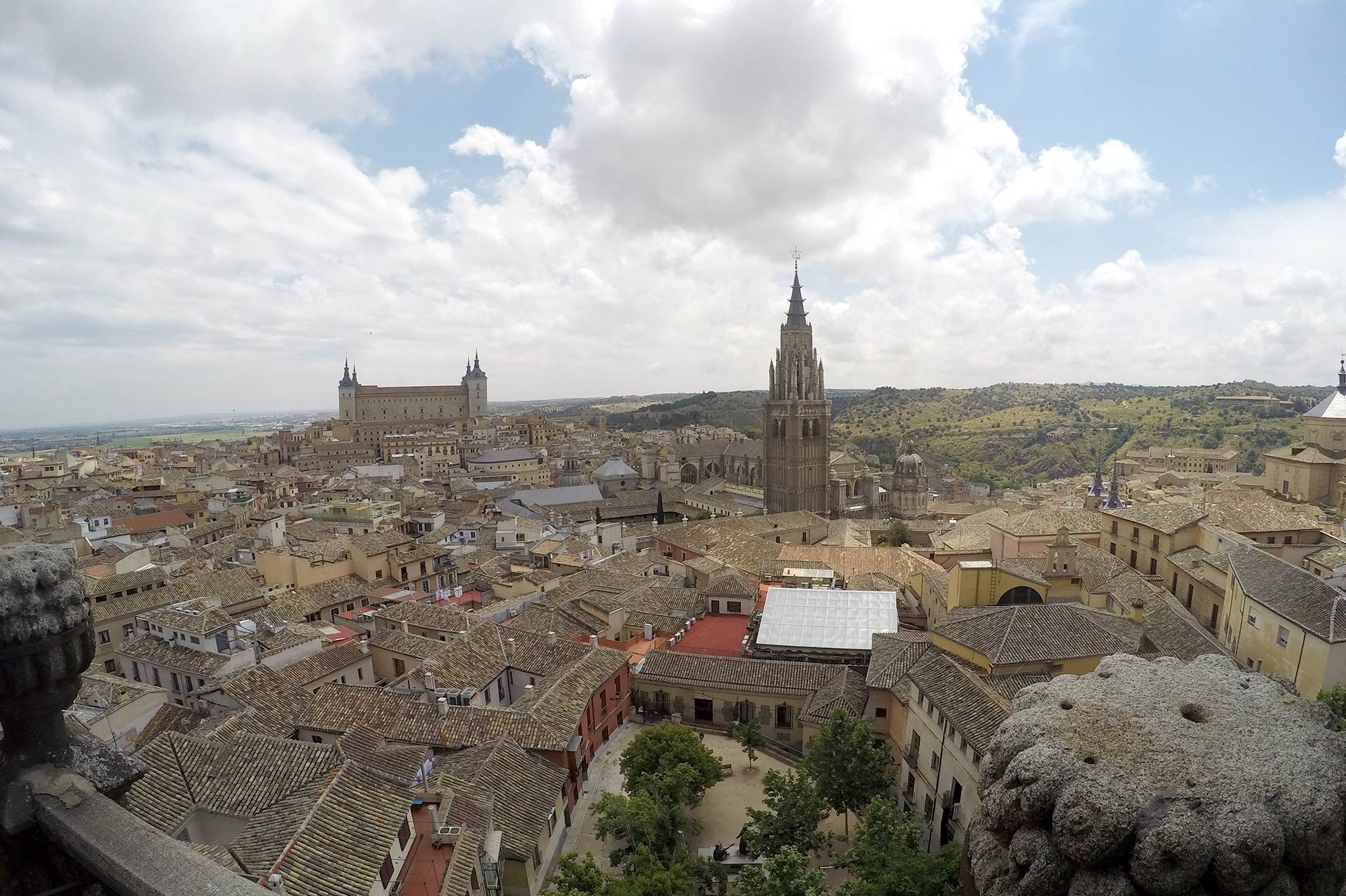 Melhor vista de Toledo, cidade medieval na Espanha